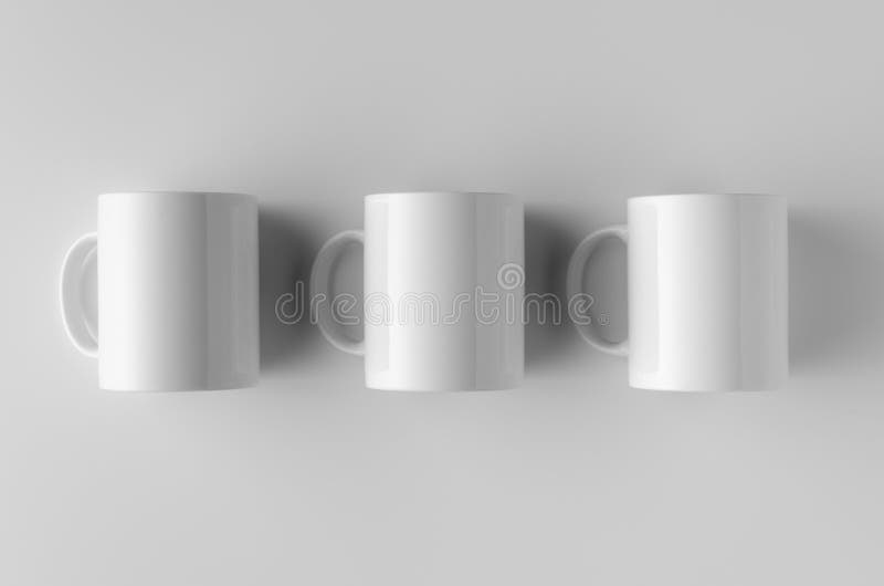 Mug Mock-Up - Three Mugs stock photo. Image of advertising - 180119238