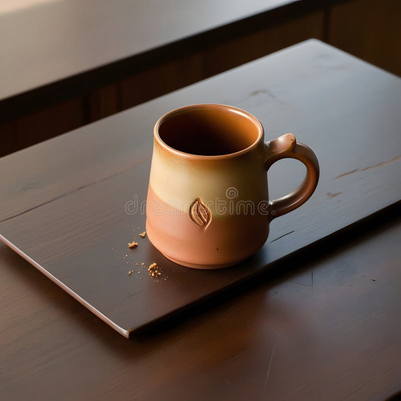 Mug Mockup Yellow Color Clean Design Well Decorated with Biscuits ...