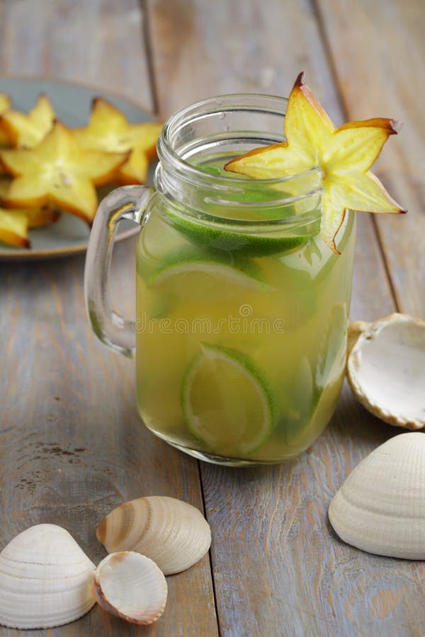 Mug of Mojito Decorated with Starfruit Stock Image - Image of shot ...