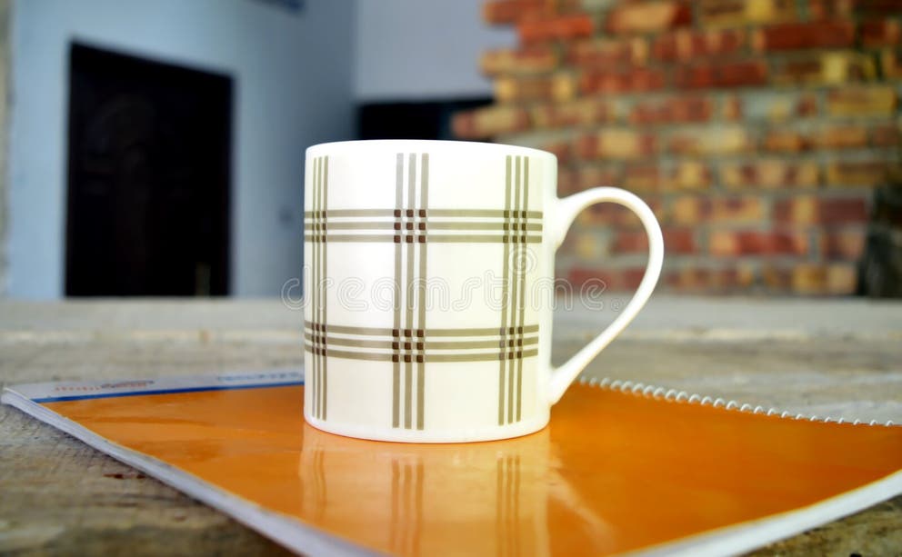Mug on Notepad stock photo. Image of isolated, calendar - 94109232
