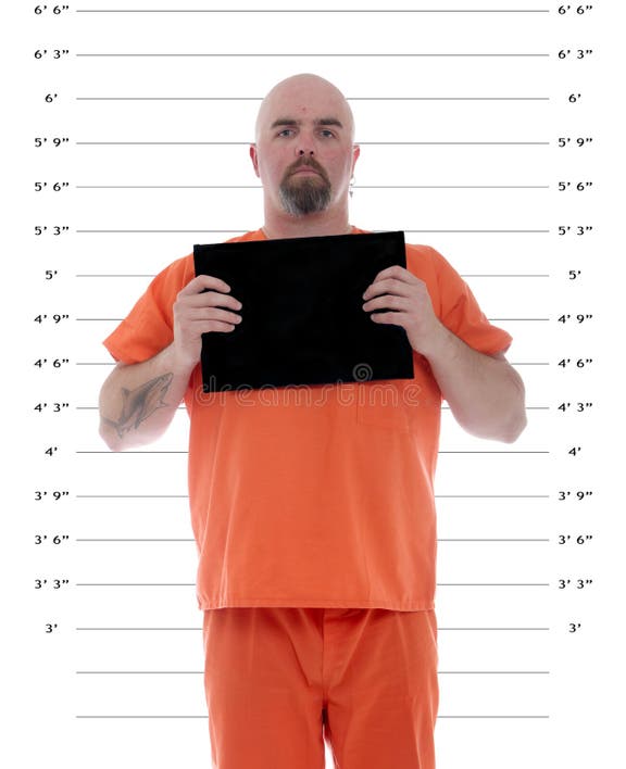 Mug shot with blank card stock photo. Image of costume - 22200662