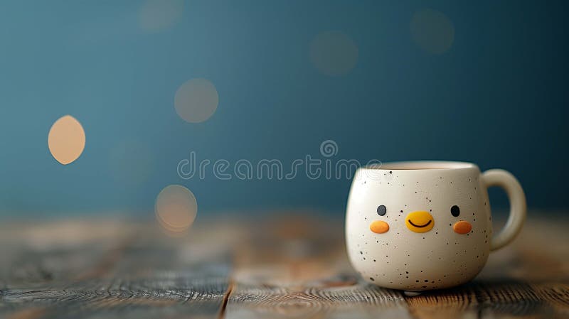 Mug with a Smiley Icon Symbolizes a Positive Outlook on Life Stock ...