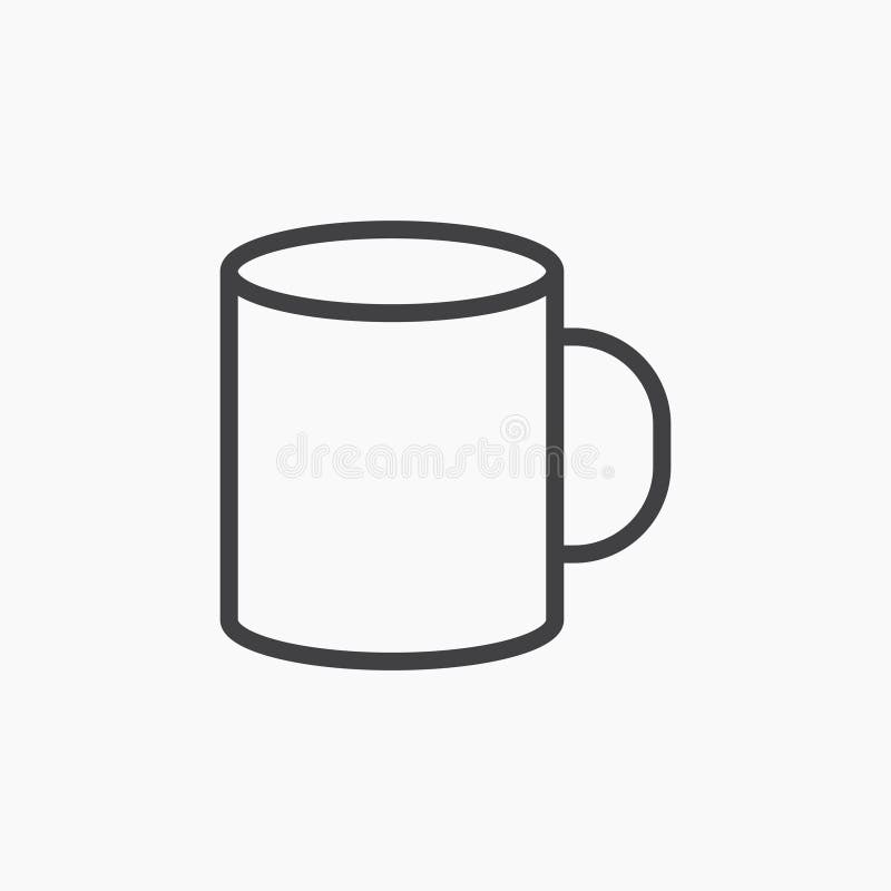 Mug vecor icon set stock vector. Illustration of minimal - 340476521
