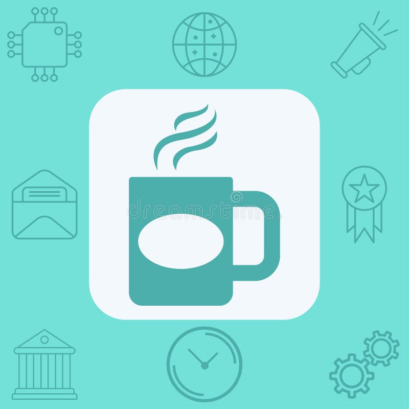 Mug Vector Icon Sign Symbol Stock Illustration - Illustration of cafe ...