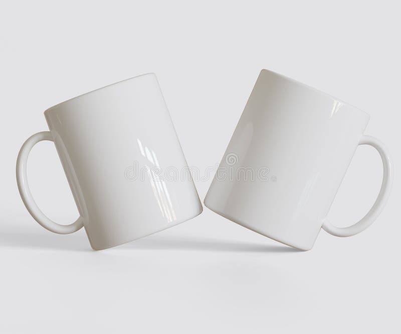 Mug White Color and Realistic Texture Stock Illustration - Illustration ...