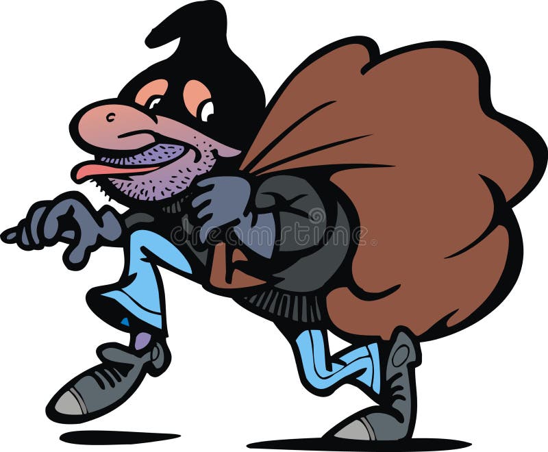 Mugger man isolated stock vector. Illustration of stolen - 70827653