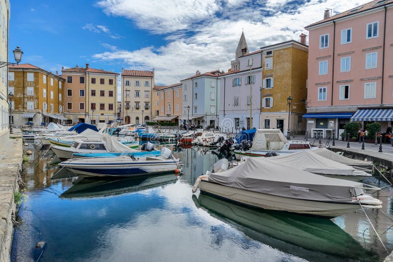 Muggia, Italy: Boats in the Harbor of the Old City Editorial Image ...