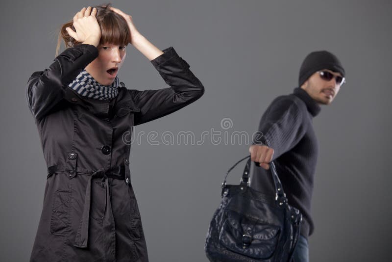 Man mugging woman stock photo. Image of crime, male, mugger - 18396354