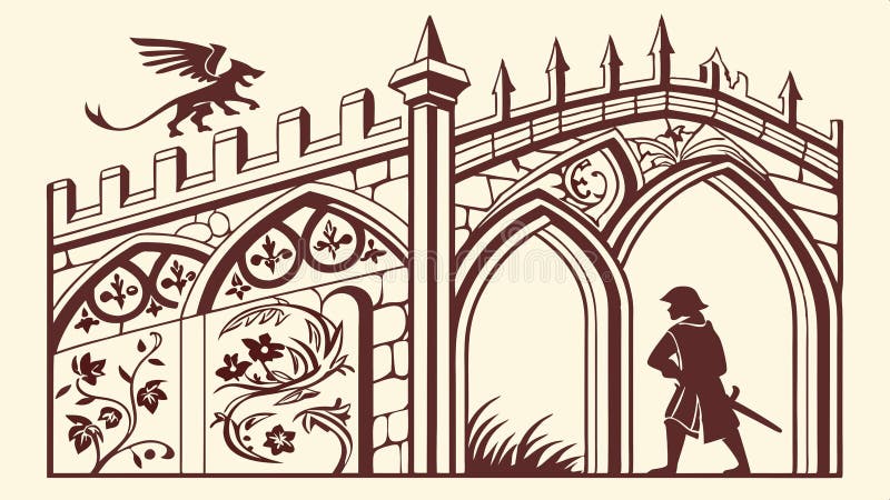 Mughal Architecture Gate, Historic Indian Design Vector Design ...