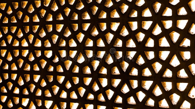 Light Coming through the Stone Lattice Window Stock Photo - Image of ...