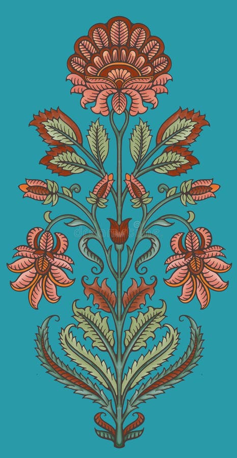 Mughal Indian Traditional Border Design for Embroidery , Textile Design ... Mughal Indian Traditional Border Design for Embroidery , Textile Design ...