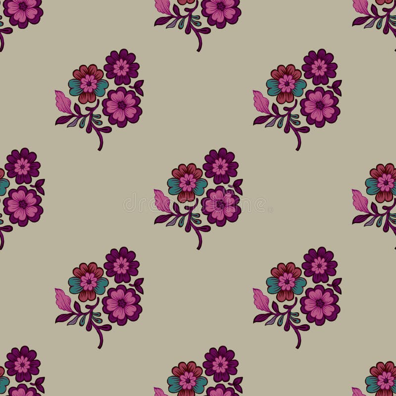 Mughal Motif Ornament Seamless Pattern Multi Color Motif Background ...