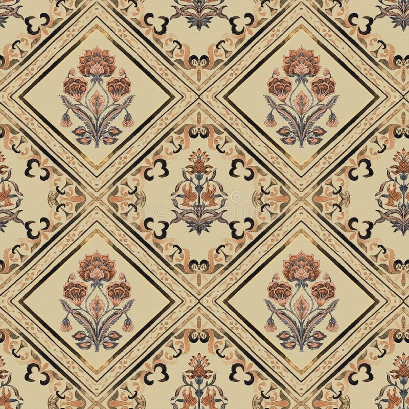 Mughal Pattern Background Stock Illustrations – 8,347 Mughal Pattern ...