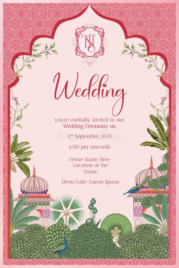 Indian Wedding Cards Design Clipart Logo