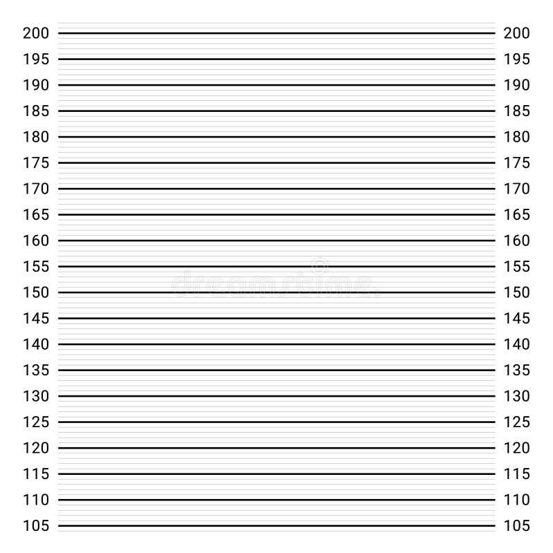 Police Lineup Wall. Mug-shot Measuring Scale Stock Vector ...