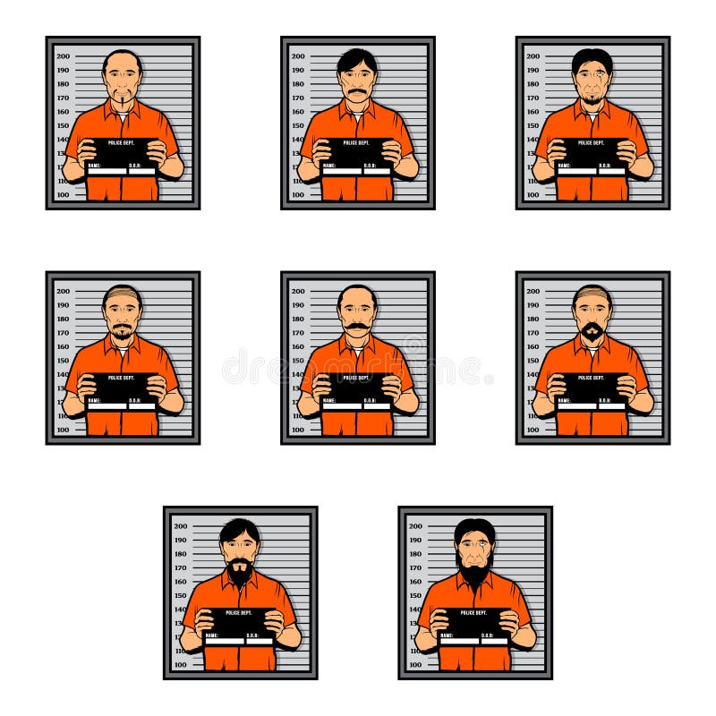 Mugshot icon set stock vector. Illustration of design - 279183067