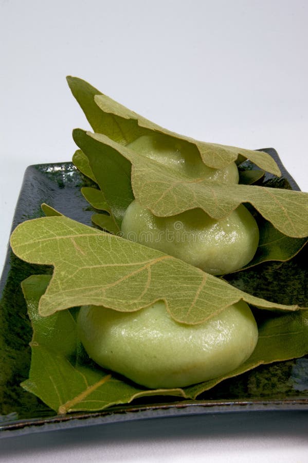 Mugwort Rice Cake Be Wrapped Raw Leaves Stock Photos - Free & Royalty ...