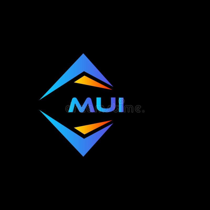 MUI Abstract Technology Logo Design on Black Background. MUI Creative ...