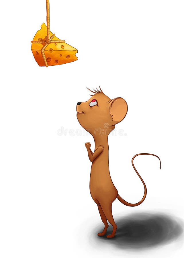 Rat of Muis Die Van Het Gat in De Kaas Kijkt, Exemplaarruimte Voor ...