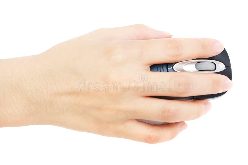 Het gebruiken van muis stock afbeelding. Image of kabel - 5609559