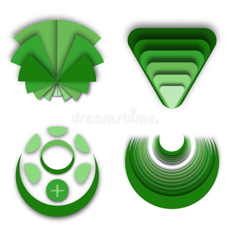 Muito Logo Brand Ideas Verde Diferente Ilustração do Vetor - Ilustração ...