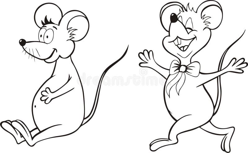 Muizen. Cartoon vector illustratie. Illustration of vector - 24711401