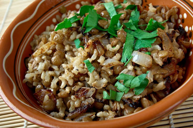 Mujaddara stock image. Image of cuisine, food, vegetarian - 42092065