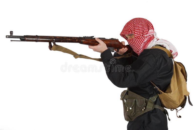 Mujahid with rifle stock image. Image of islamist, fundamentalism ...