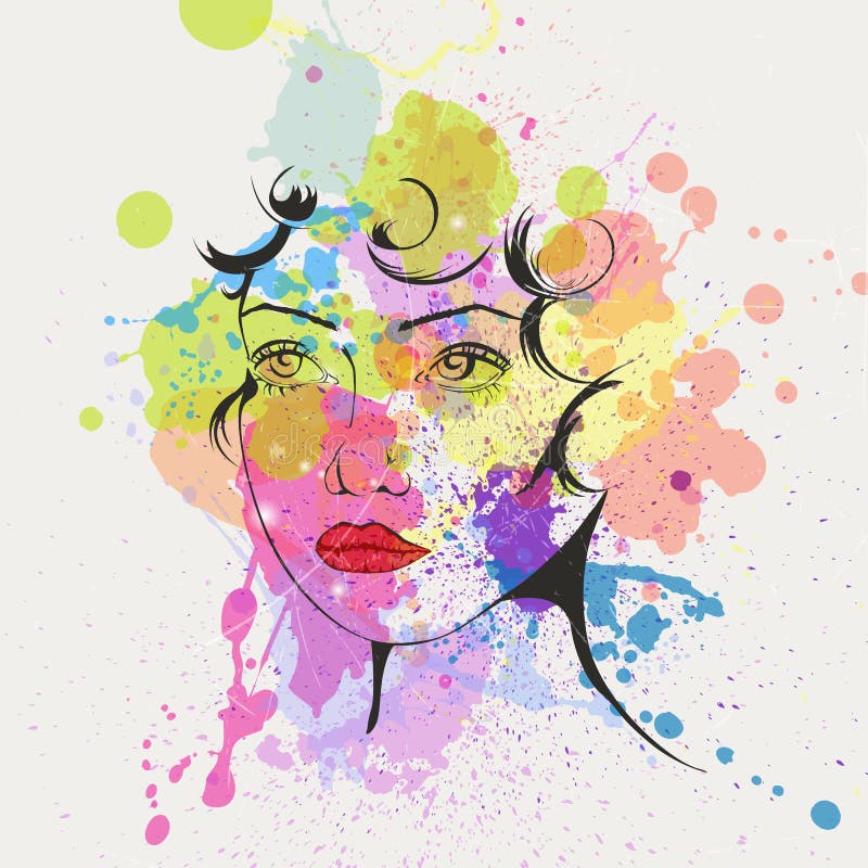 Mujer Abstracta Floral Ilustraciones Stock, Vectores, Y Clipart – (901 ...