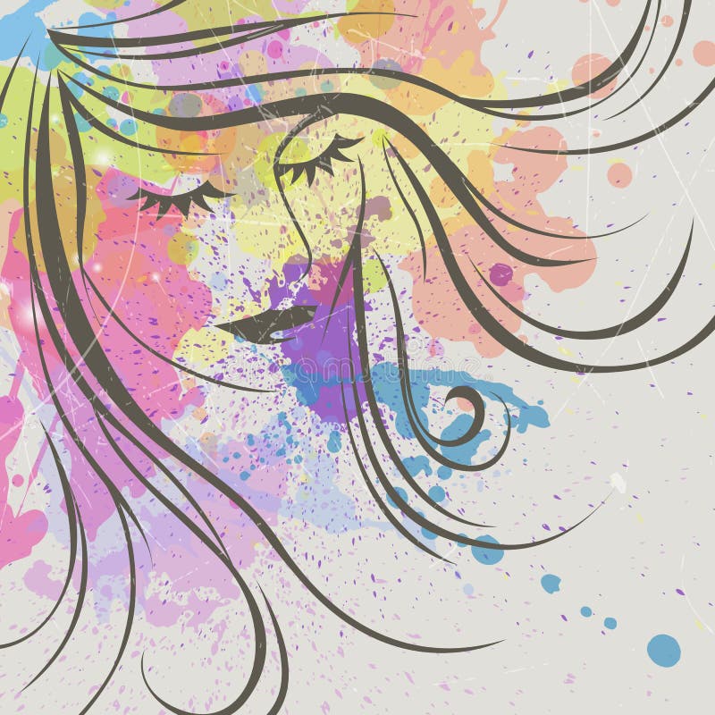 Mujer Abstracta Floral Ilustraciones Stock, Vectores, Y Clipart – (901 ...