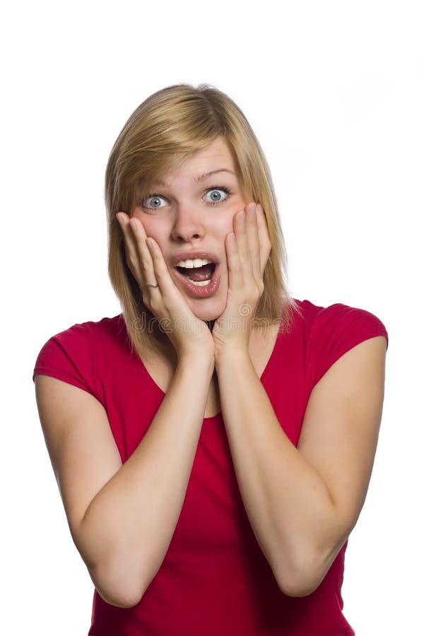 Mujer asustada imagen de archivo. Imagen de adulto, asombre - 21401977