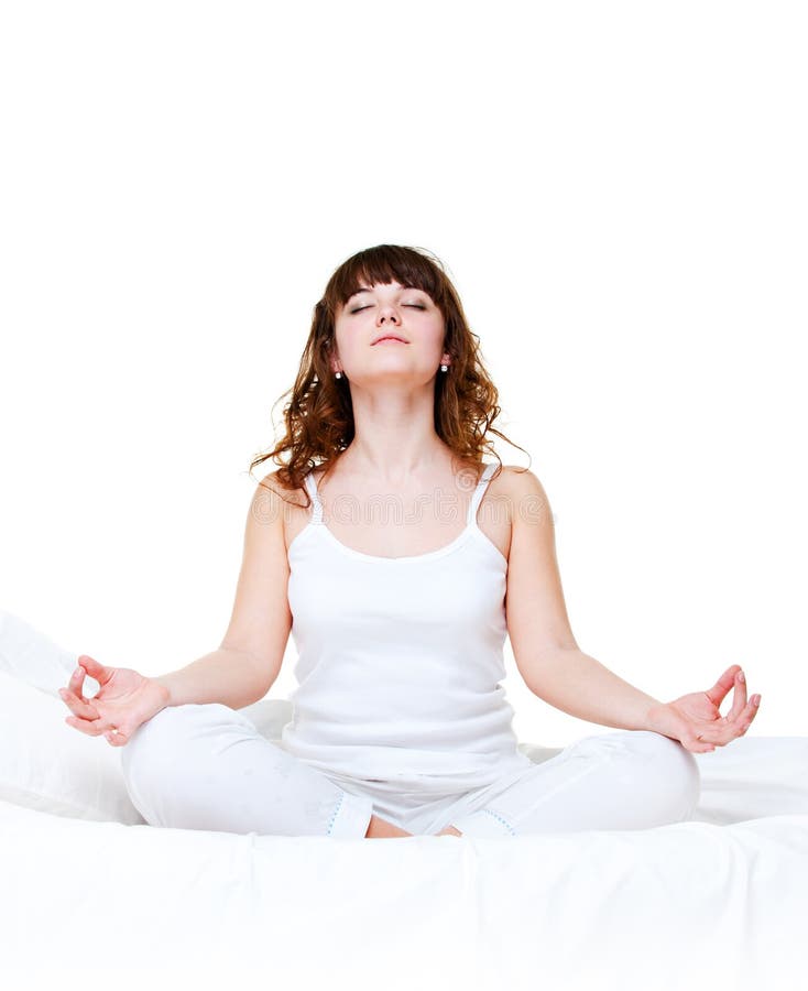 Mujer Bonita Que Hace Ejercicio De La Yoga Imagen de archivo - Imagen ...