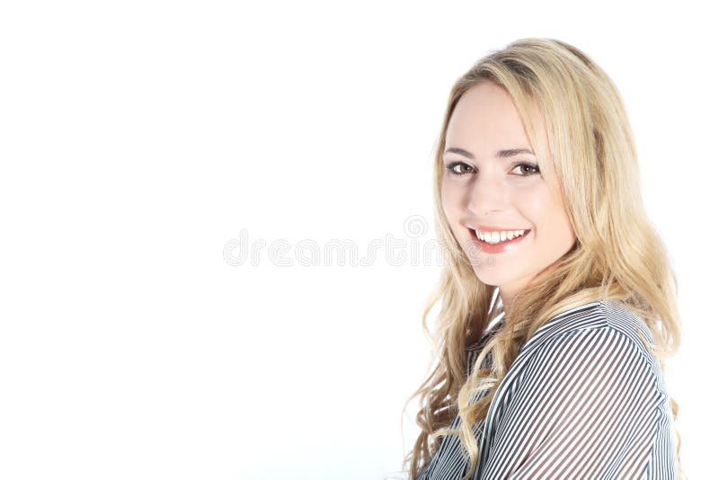 Mujer Cómoda Aislada En Blanco Imagen de archivo - Imagen de persona ...