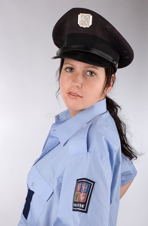 Mujer checa de la policía imagen de archivo. Imagen de patrullera - 7623783