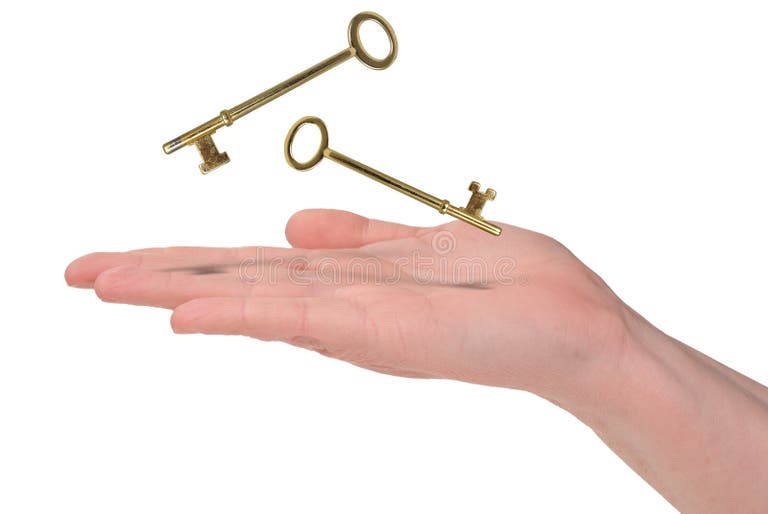 Mujer con claves imagen de archivo. Imagen de mano, mujer - 12909589