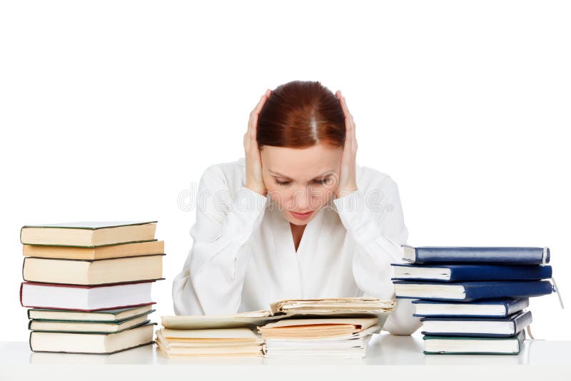 Mujer con los libros foto de archivo. Imagen de hermoso - 29160236