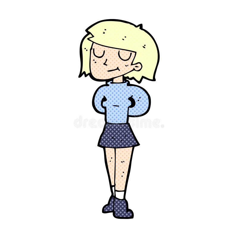 Mujer Contenta De La Historieta Ilustración del Vector - Ilustración de ...