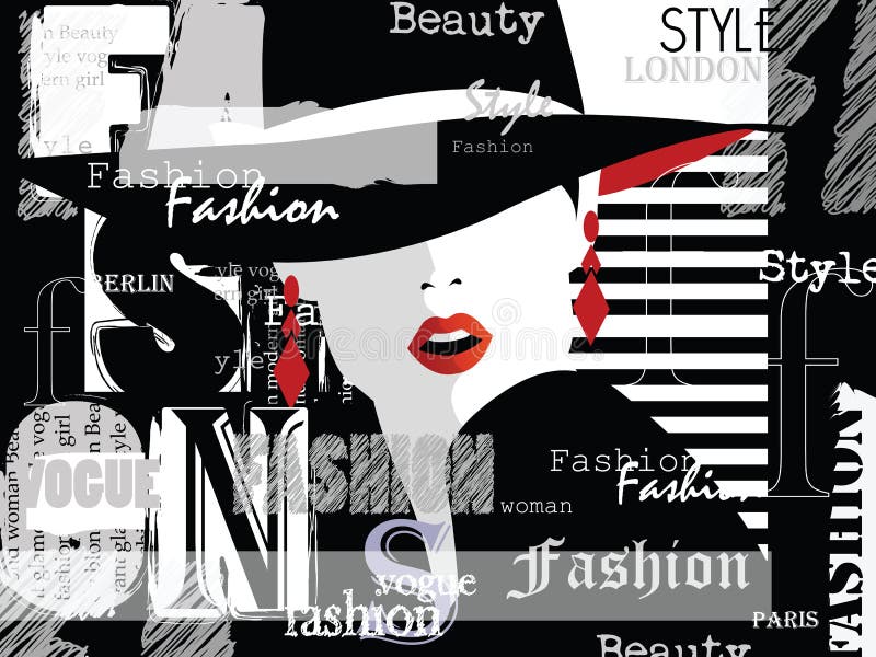 Mujer De La Moda En Arte Pop Del Estilo Ilustración del Vector ...