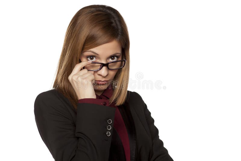 Mujer De Negocios Desconfiada Imagen de archivo - Imagen de duda ...