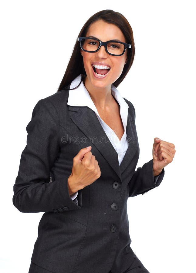 Mujer emocionada feliz. foto de archivo. Imagen de mujer - 35581008