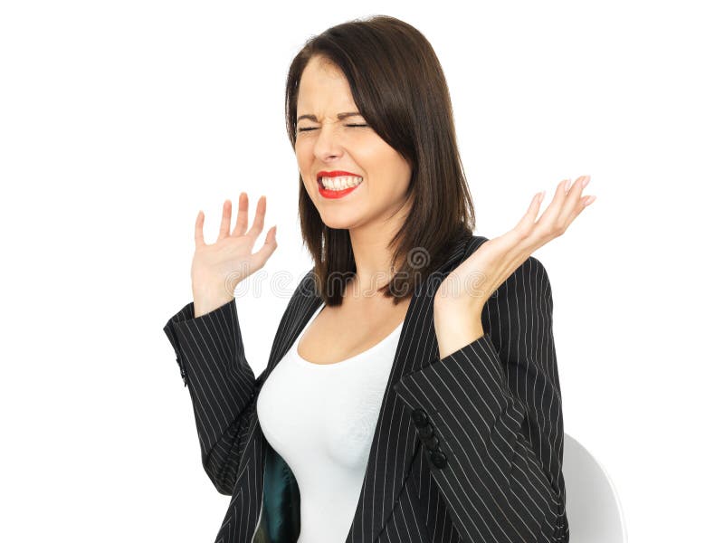 Mujer De Negocios Joven Frustrada Enojada Imagen de archivo - Imagen de ...