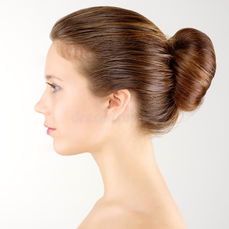 Mujer Del Retrato Del Perfil Imagen de archivo - Imagen de sonrisa ...