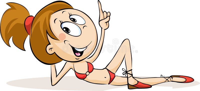 Mujer En El Bikini Que Miente En El Fondo Blanco Ilustración del Vector ... Mujer En El Bikini Que Miente En El Fondo Blanco Ilustración del Vector ...