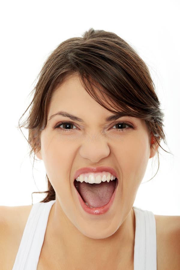 Mujer enojada joven. imagen de archivo. Imagen de persona - 23778547