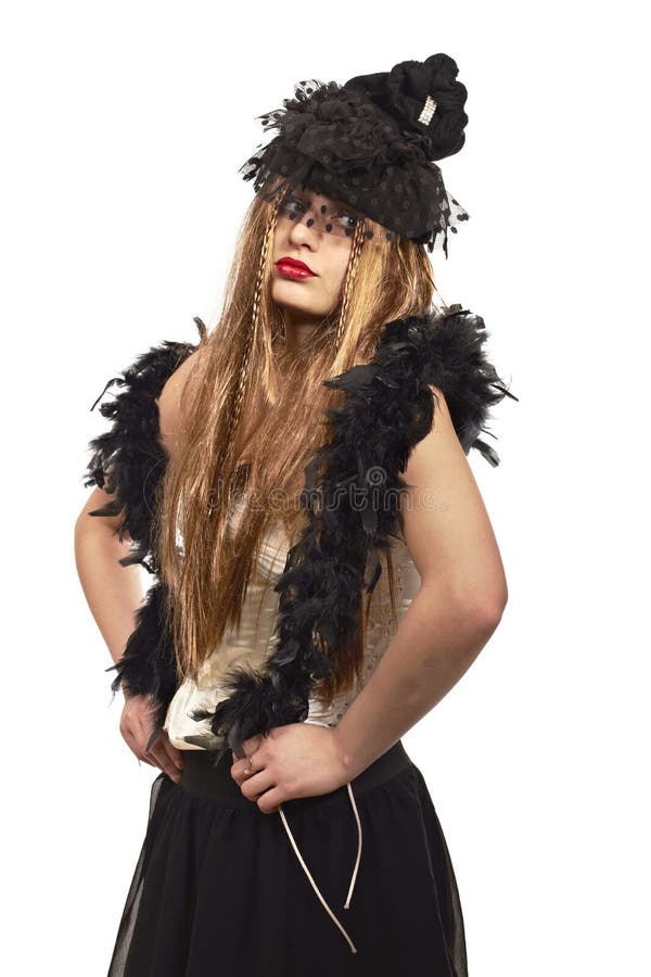 Mujer Extravagante Con El Pelo Largo Foto de archivo - Imagen de tonos ...