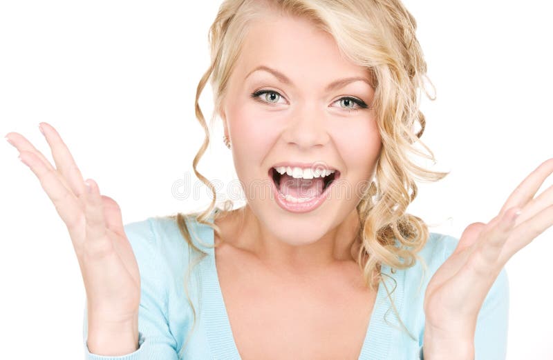 Mujer feliz imagen de archivo. Imagen de felicidad, logro - 11960177