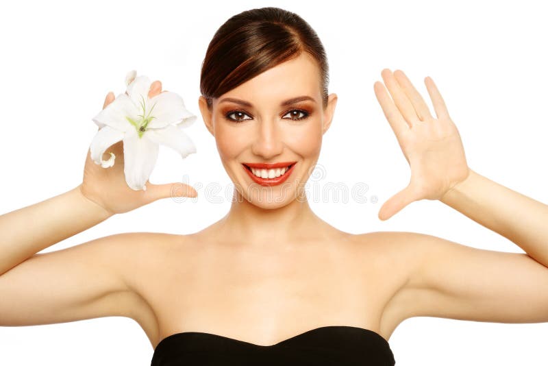 Mujer feliz imagen de archivo. Imagen de encanto, belleza - 21203153