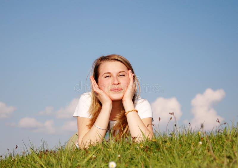 Mujer feliz foto de archivo. Imagen de grande, lindo, personas - 1317376