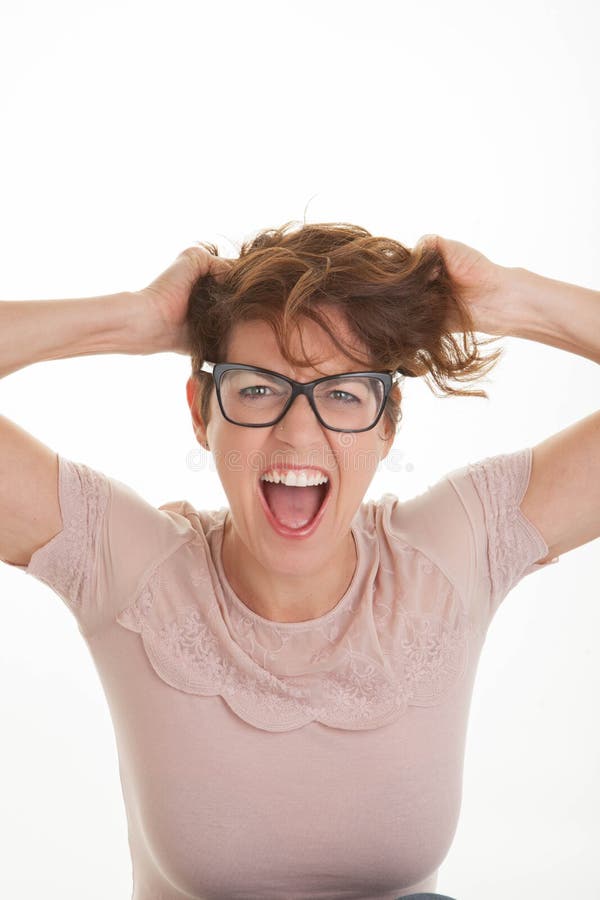 Mujer Frustrada Con Las Manos a La Cabeza Imagen de archivo - Imagen de ...