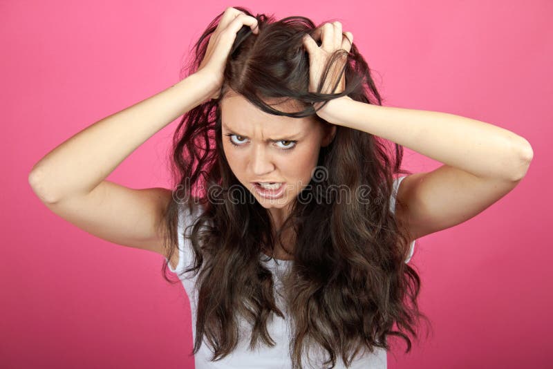 Mujer frustrada enojada imagen de archivo. Imagen de ruidosamente ...